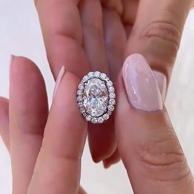 Unique Design Oval Cut Insert Bridal Set In Sterling Silver – Juluro